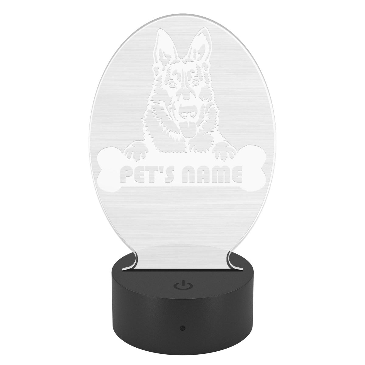 Customized German Shepherd Oval LED Sign Art – Best Friends Art
